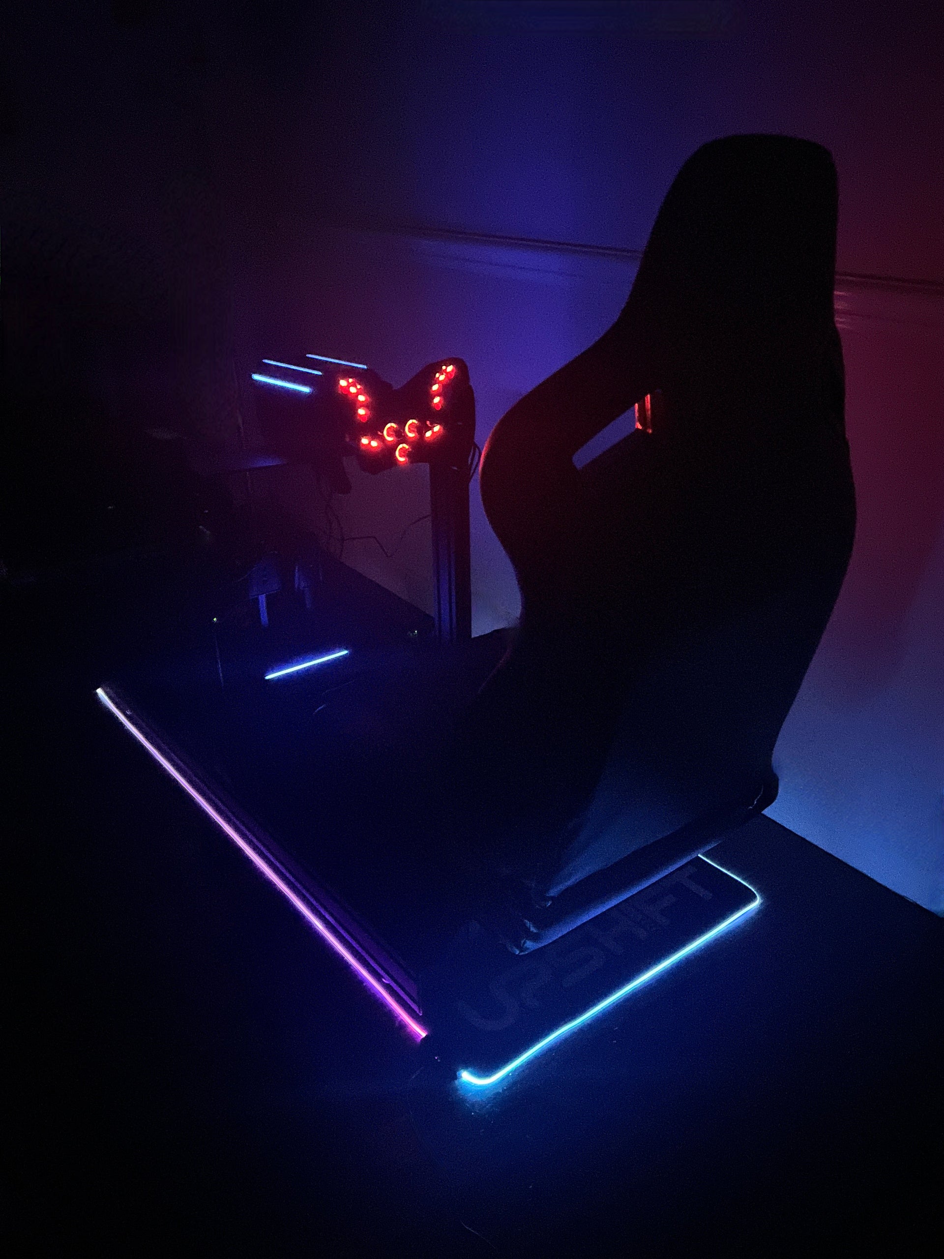 Upshift Sim Rig Floor Mat with RGB Lighting