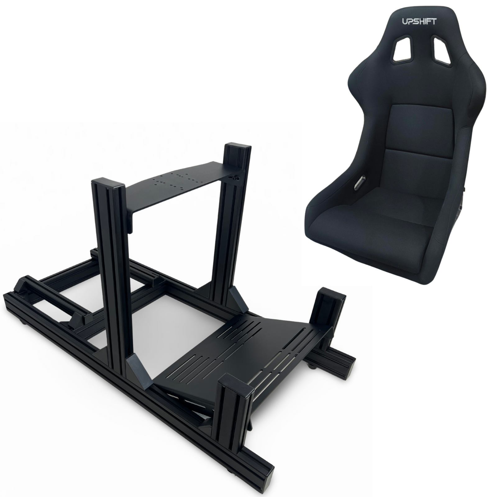 Upshift R-PRO 80x40 Aluminium Profile Sim Racing Rig Black Edition